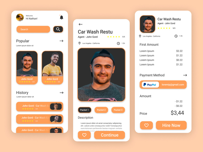 Online Car Wash - App UI Design - [Figma] by Purwaka Fitra ~ EpicPxls