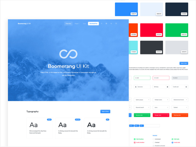 Boomerang - 免费Bootstrap UI工具包(Boomerang - Free Bootstrap UI Kit) - ui老爸 ...