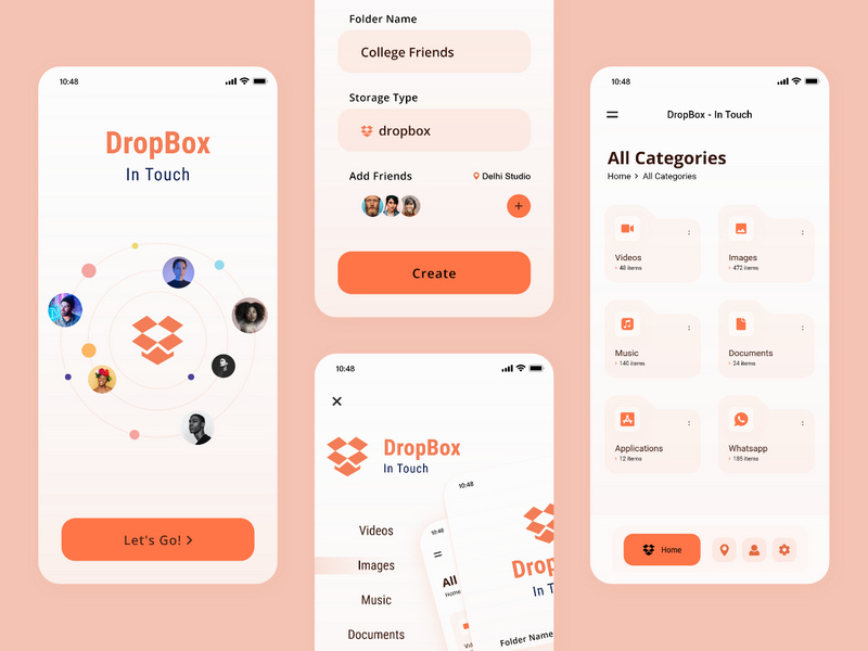 Dropbox App UI Kits by uiuxgt ~ EpicPxls