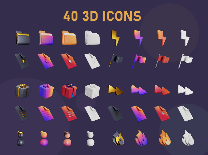 3D Interface rendering Icons by Gold_Finch_Studio ~ EpicPxls