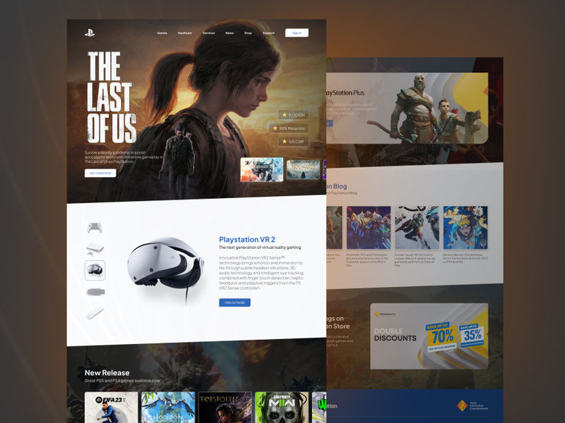 Playstation Website Redesign UI Kit for Figma - Elevate ~ EpicPxls