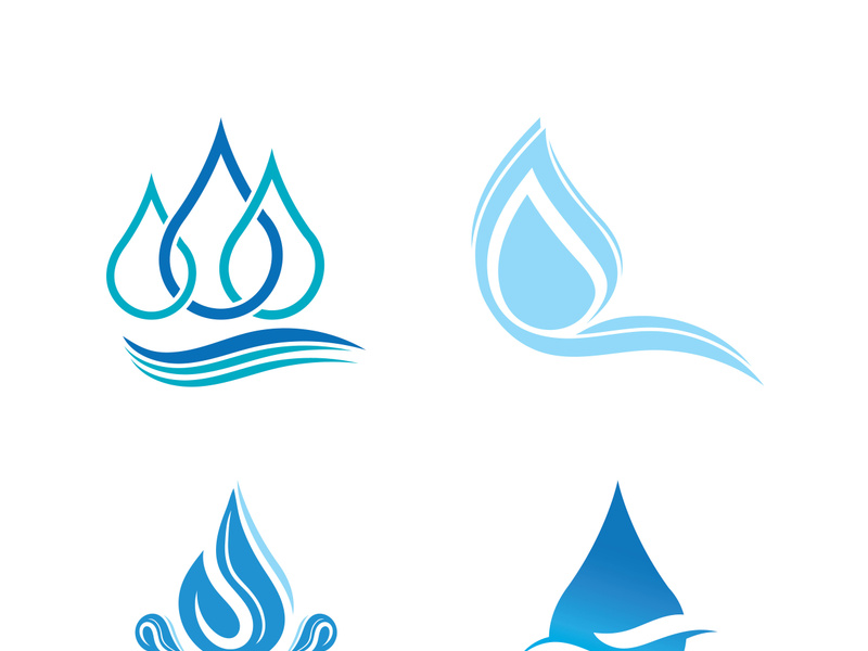 Water drop logo icon illustration template design by ~ EpicPxls