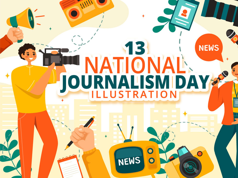 13 National Journalism Day Illustration by denayuneep ~ EpicPxls