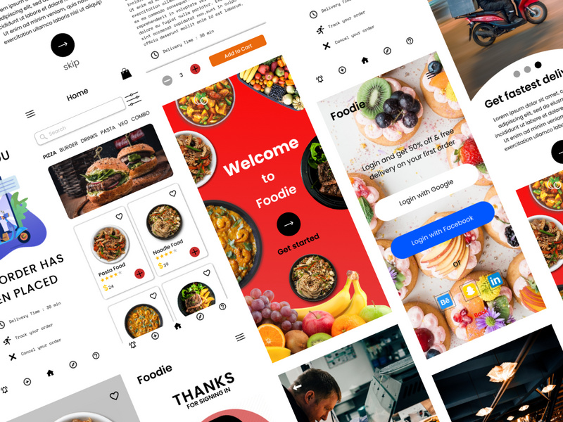 Foodie App Ui Kit by Multileo ~ EpicPxls