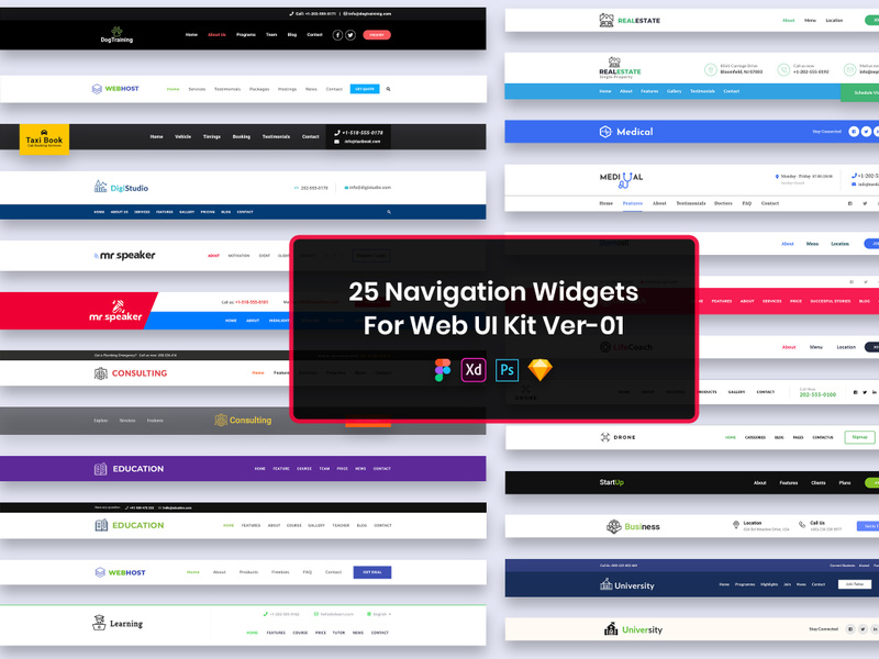 25 Navigations Widgets for Web UI Kit Ver-01 by 3djagan ~ EpicPxls 25 Navigations Widgets for Web UI Kit Ver-01 by 3djagan ~ EpicPxls