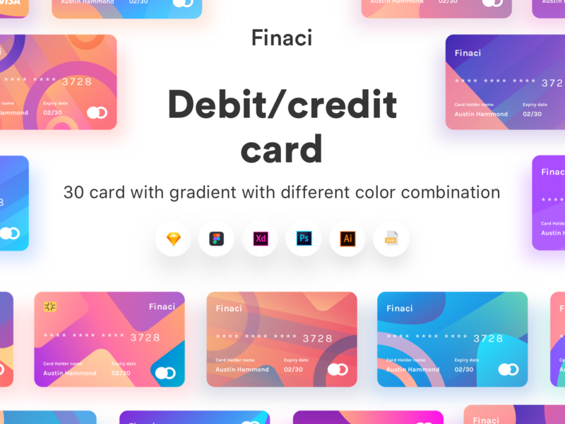 Finaci Financial debit/credit ui card by Shouravdesign ~ EpicPxls
