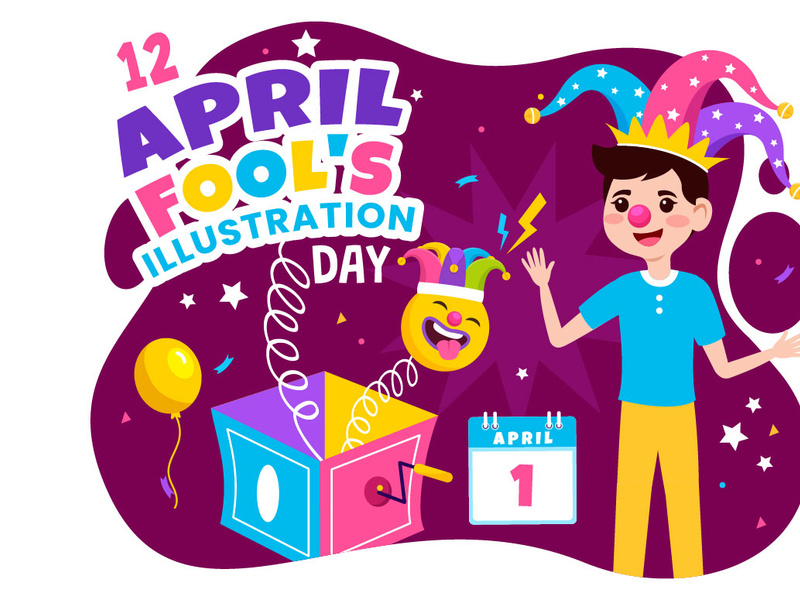 12 Happy April Fools Day Illustration by denayuneep ~ EpicPxls