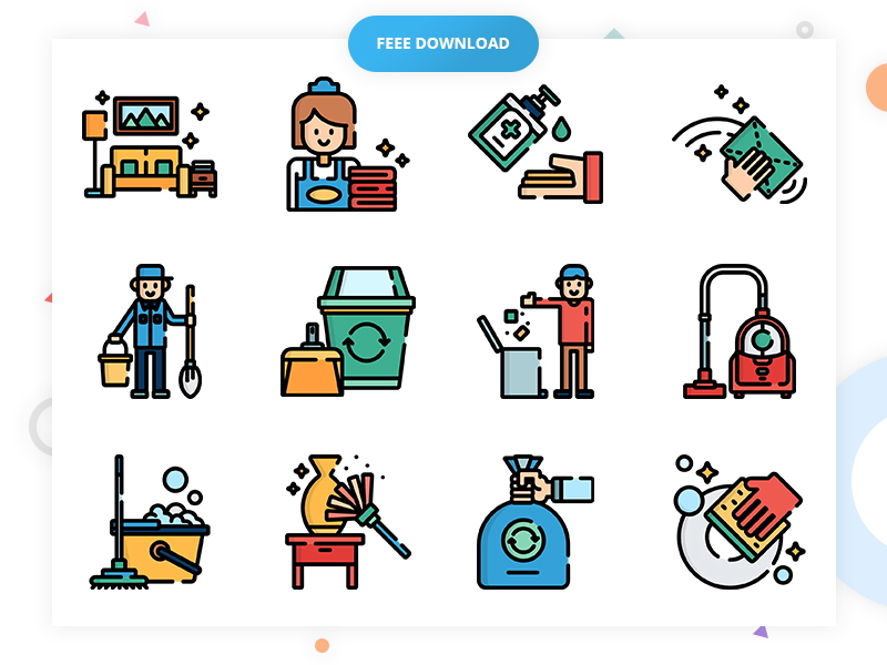 Cleaning Icon Set by Infinite Cube ~ EpicPxls