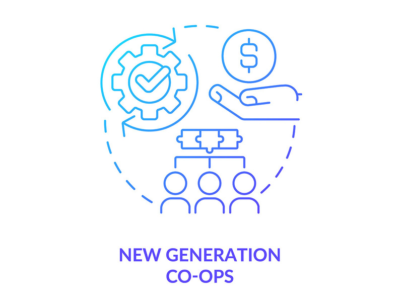 New generation co-ops blue gradient concept icon by bsd ~ EpicPxls