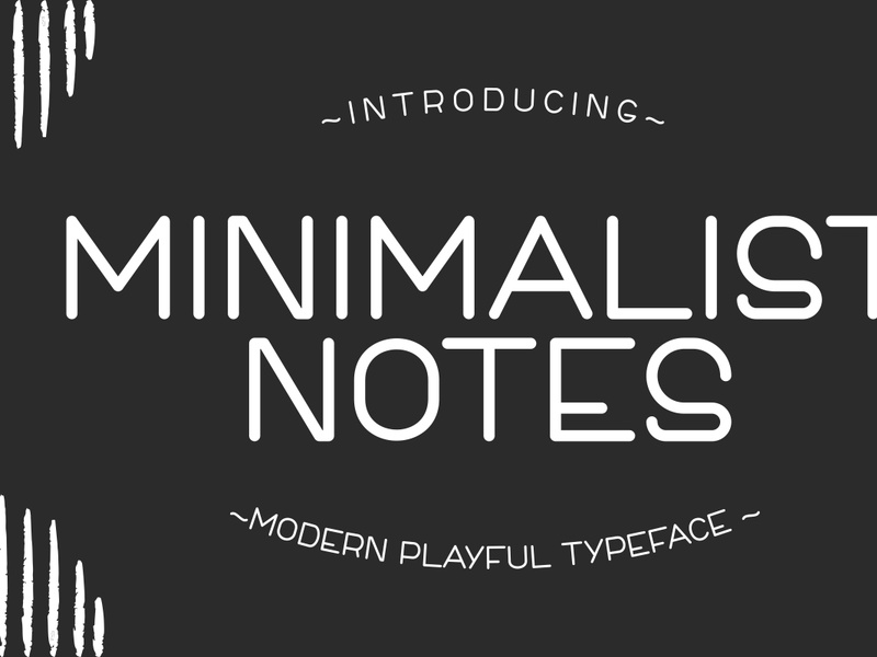 Minimalist Notes - Modern Playful Font by Pian45 ~ EpicPxls