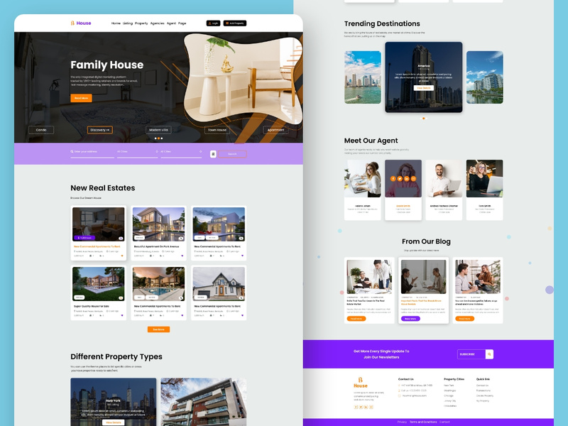 Real Estate Website Template Design by Ordain IT ~ EpicPxls