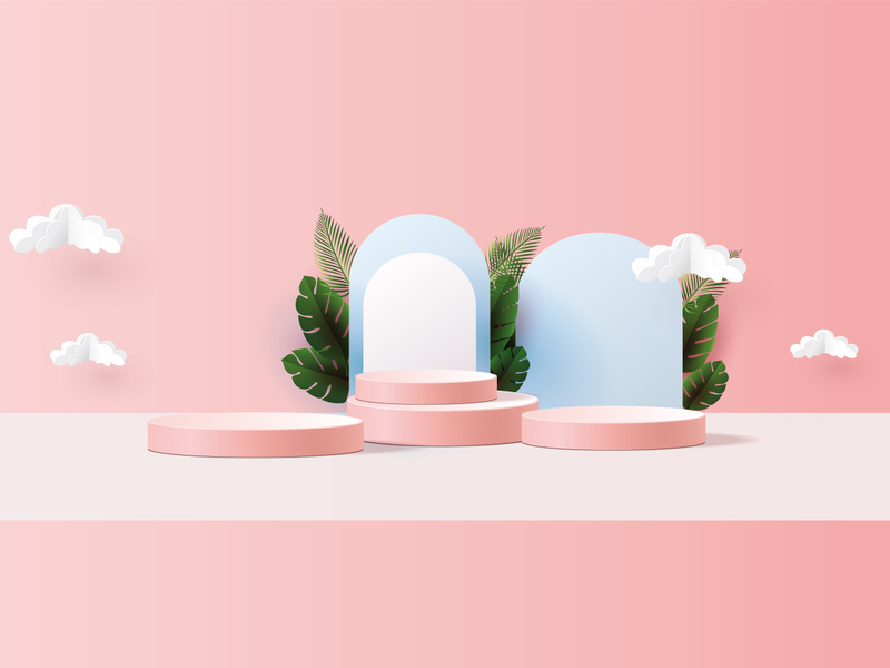 mockup render show, stand 3d minimal podium, geometric ~ EpicPxls