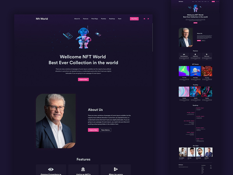 NFT Landing Page Template By Rony204320 EpicPxls
