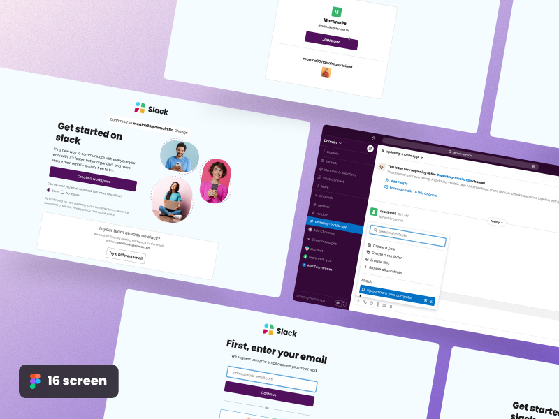 Slack web app UI Kit (V.1) by Designer Techcronus ~ EpicPxls