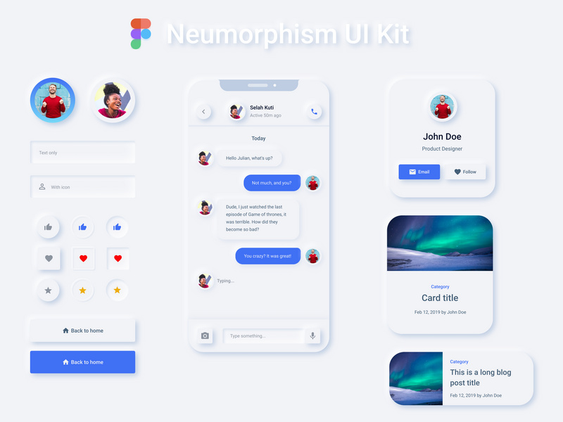 Neumorphism UI Kit 1.0 by Provolone Studio ~ EpicPxls