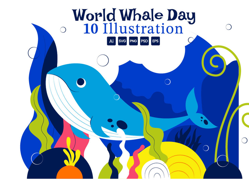 10 World Whale Day Illustration by denayuneep ~ EpicPxls