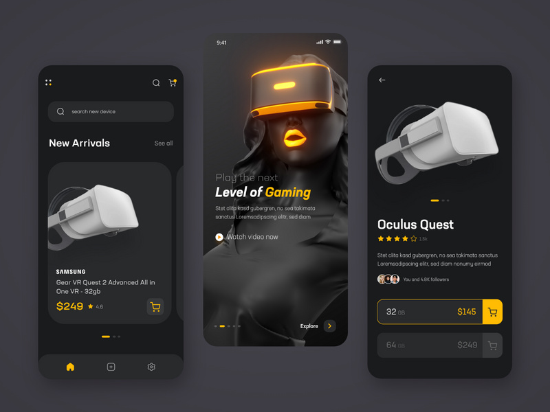 VR Mobile App UI Kits by Iammohin ~ EpicPxls
