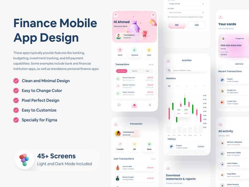Finance Mobile App Design by Ahmedjalal Ux Ui ~ EpicPxls