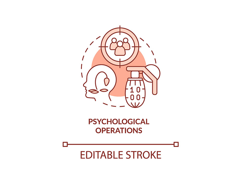 Psychological operations red concept icon by bsd studio ~ EpicPxls