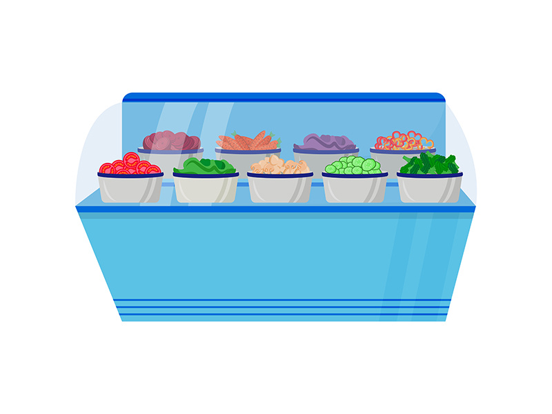 Vegetable counter flat color vector object by The Img ~ EpicPxls