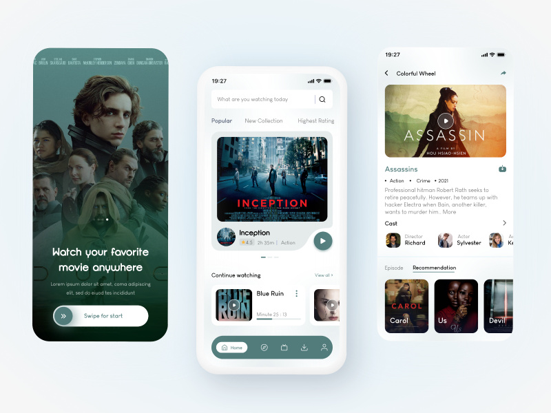 Video Steaming 🎥 App ui Design by Apurpleofficial ~ EpicPxls
