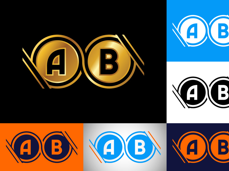 Initial Letter A B Logo Design Vector Template. Graphic ~ EpicPxls