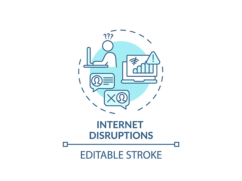 Internet disruptions concept icon by bsd studio ~ EpicPxls