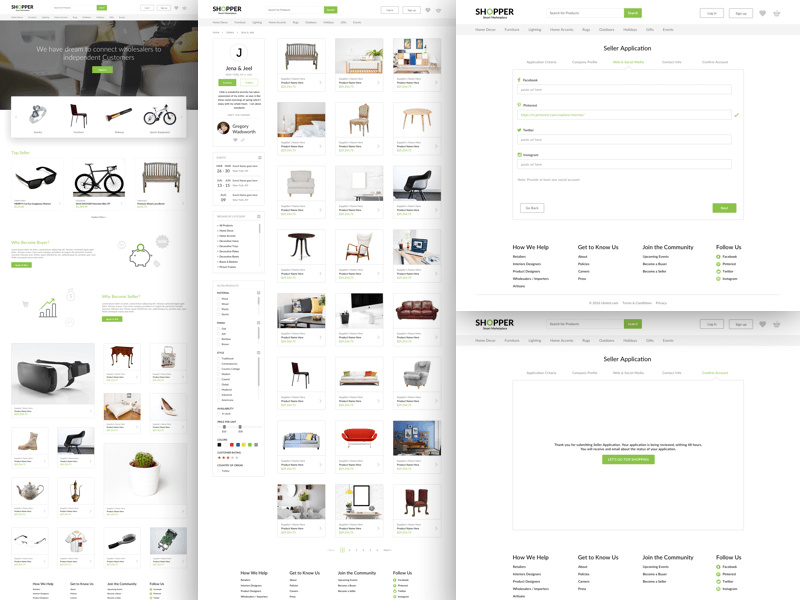 Shopper UI Kit Sketch Resource by Amir Vhora ~ EpicPxls