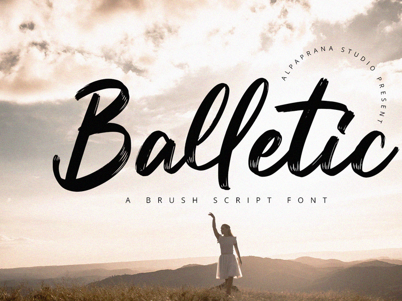 Balletic - Brush Script Font by Alpaprana Studio ~ EpicPxls