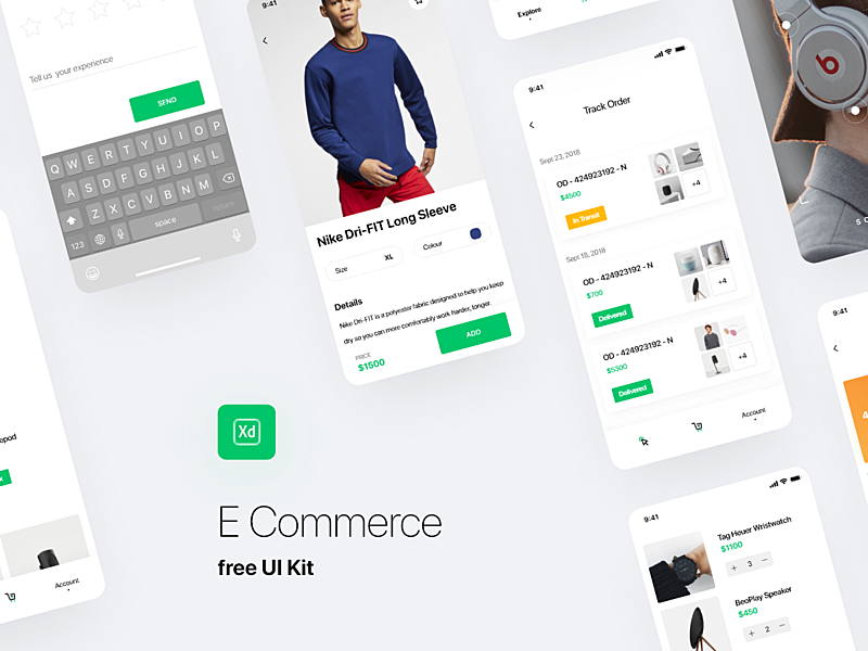 E-commerce UI kit by Dumnoi Ikechukwu ~ EpicPxls