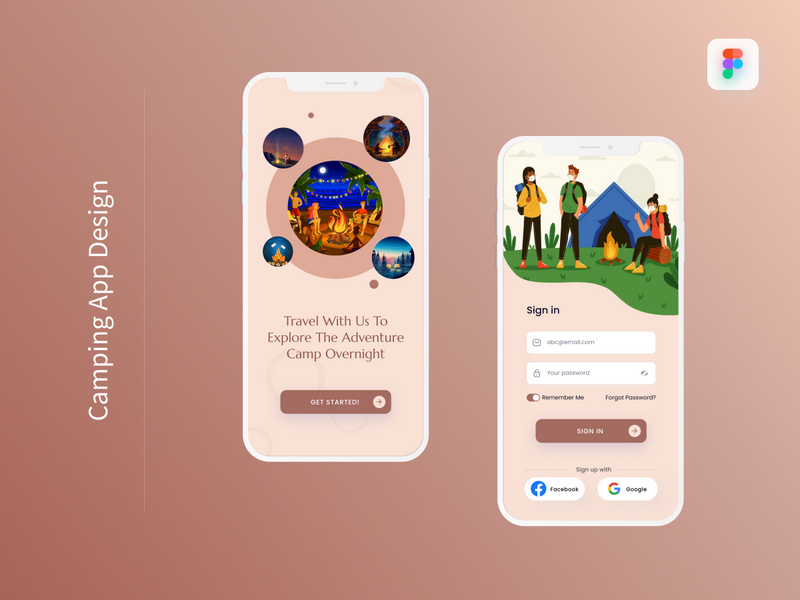 Camping App Design by SHAH RUKH KHAN ~ EpicPxls