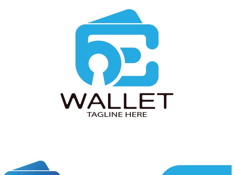 e wallet logo design illustration icon with a simple modern ~ EpicPxls
