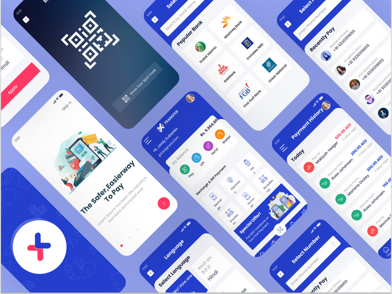 Payment Wallet App Design UI Kit by Shireen Zainab ~ EpicPxls