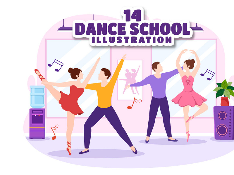 14 Dance School Illustration by denayuneep ~ EpicPxls