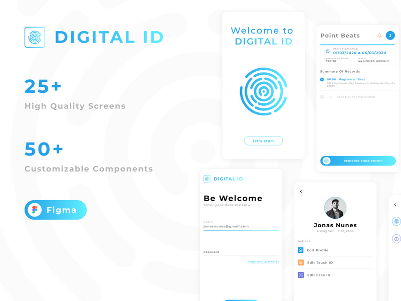 [UI KIT] Digital ID App by Bloco 04 ~ EpicPxls