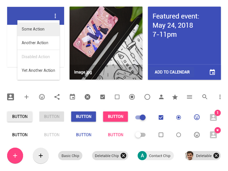 Material Design Lite UI Kit by Sjuz ~ EpicPxls