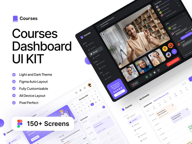 Courses - Courses Dashboard UI KIT by dpopstudio ~ EpicPxls