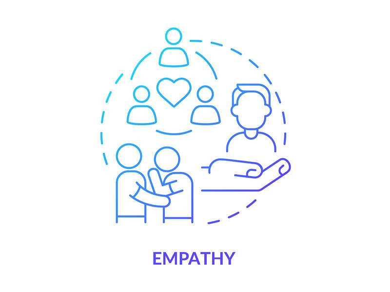 Empathy blue gradient concept icon by bsd studio ~ EpicPxls