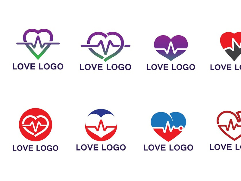 Love Heart beat logo Vector by Upgraphic ~ EpicPxls