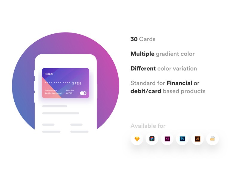 Finaci Financial debit/credit ui card by Shouravdesign ~ EpicPxls