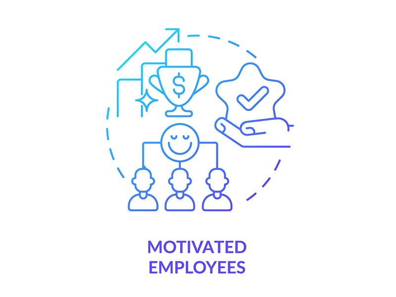 Motivated employees blue gradient concept icon by bsd ~ EpicPxls Motivated employees blue gradient concept icon by bsd ~ EpicPxls