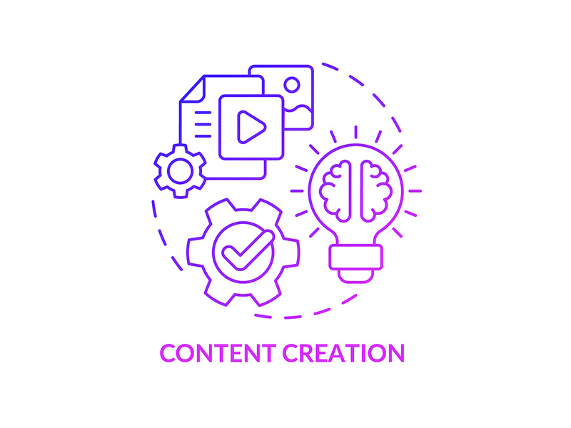 Content creation purple gradient concept icon by bsd studio ~ EpicPxls