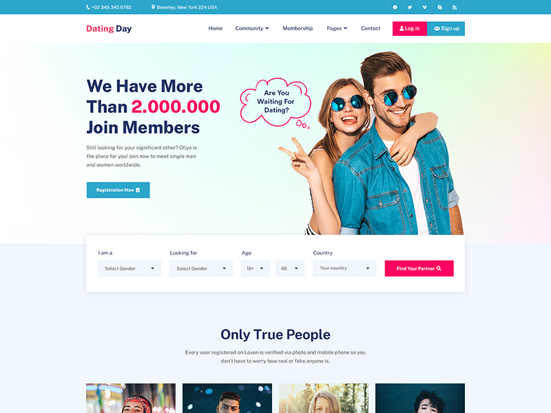 Dating Website PSD Template by Somratislam477 ~ EpicPxls