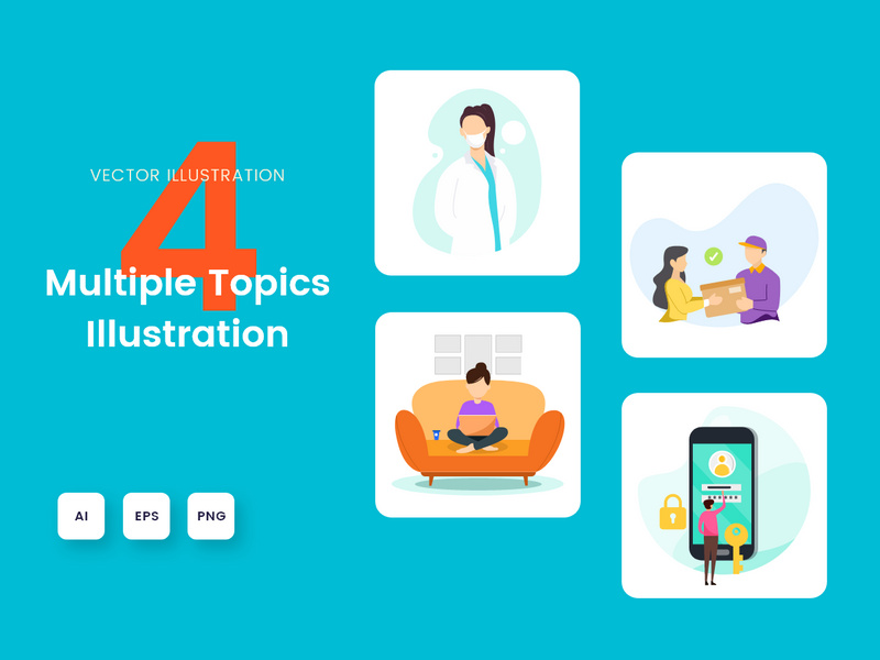Multiple topics illustration by TuyenHT ~ EpicPxls