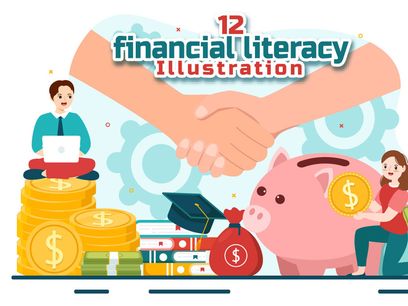 12 Financial Literacy Webinar Vector Illustration by ~ EpicPxls