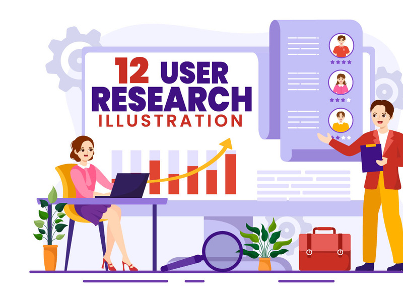 12 User Research Vector Illustration by denayuneep ~ EpicPxls