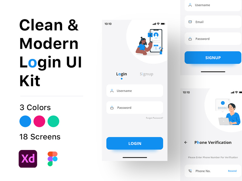 Login UI Kit by Jenish ~ EpicPxls