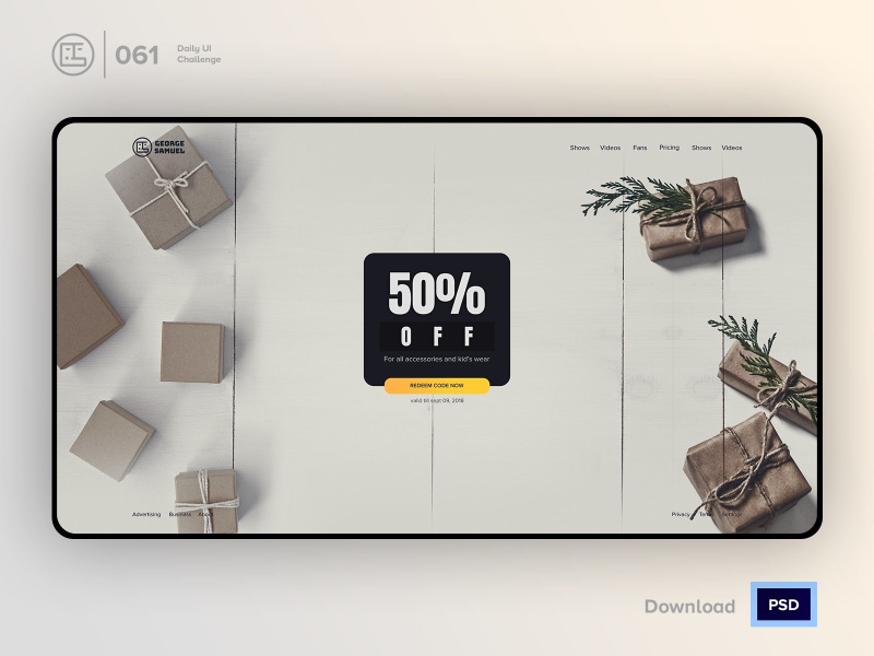 Redeem Coupon | Daily UI challenge - 061/100 by George ~ EpicPxls