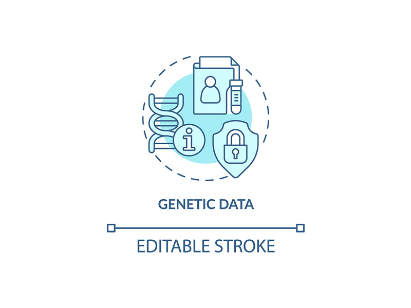 Genetic data turquoise concept icon by bsd studio ~ EpicPxls