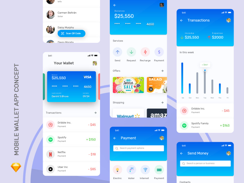 Mobile Wallet App Concept by Scrillo Designers ~ EpicPxls
